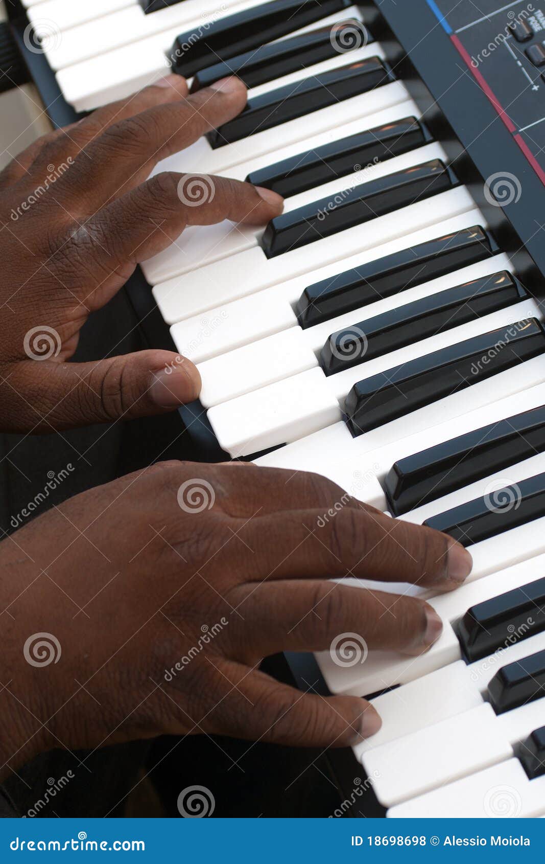 Playing electronic organ stock photo. Image of detail - 18698698