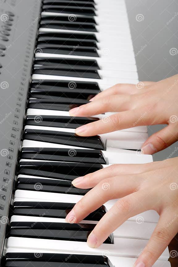 Playing electronic organ stock image. Image of chord, detail - 8110249