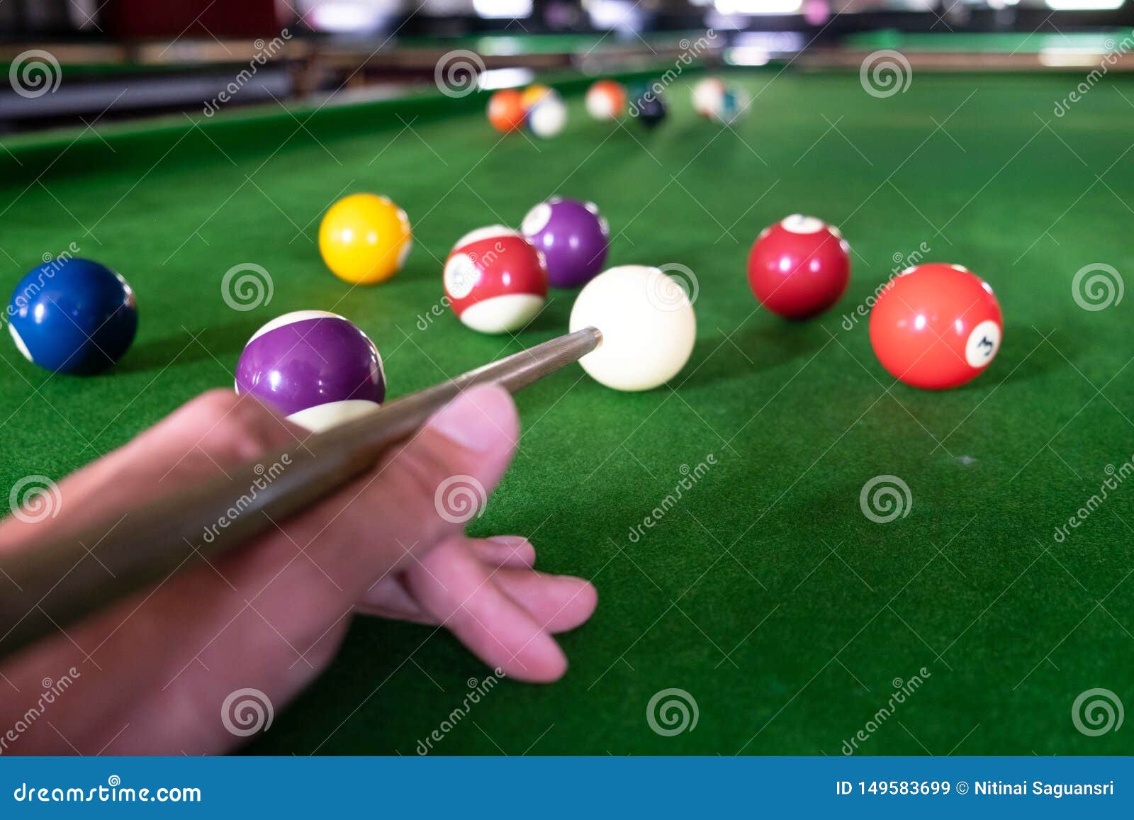 Playing, Establishing a Snooker Ball, a Red Ball and a Ball with ...