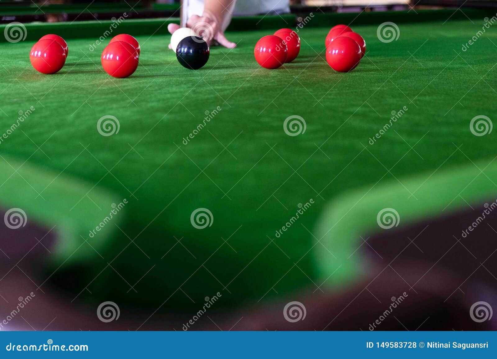 Playing, Establishing a Snooker Ball, a Red Ball and a Ball with ...