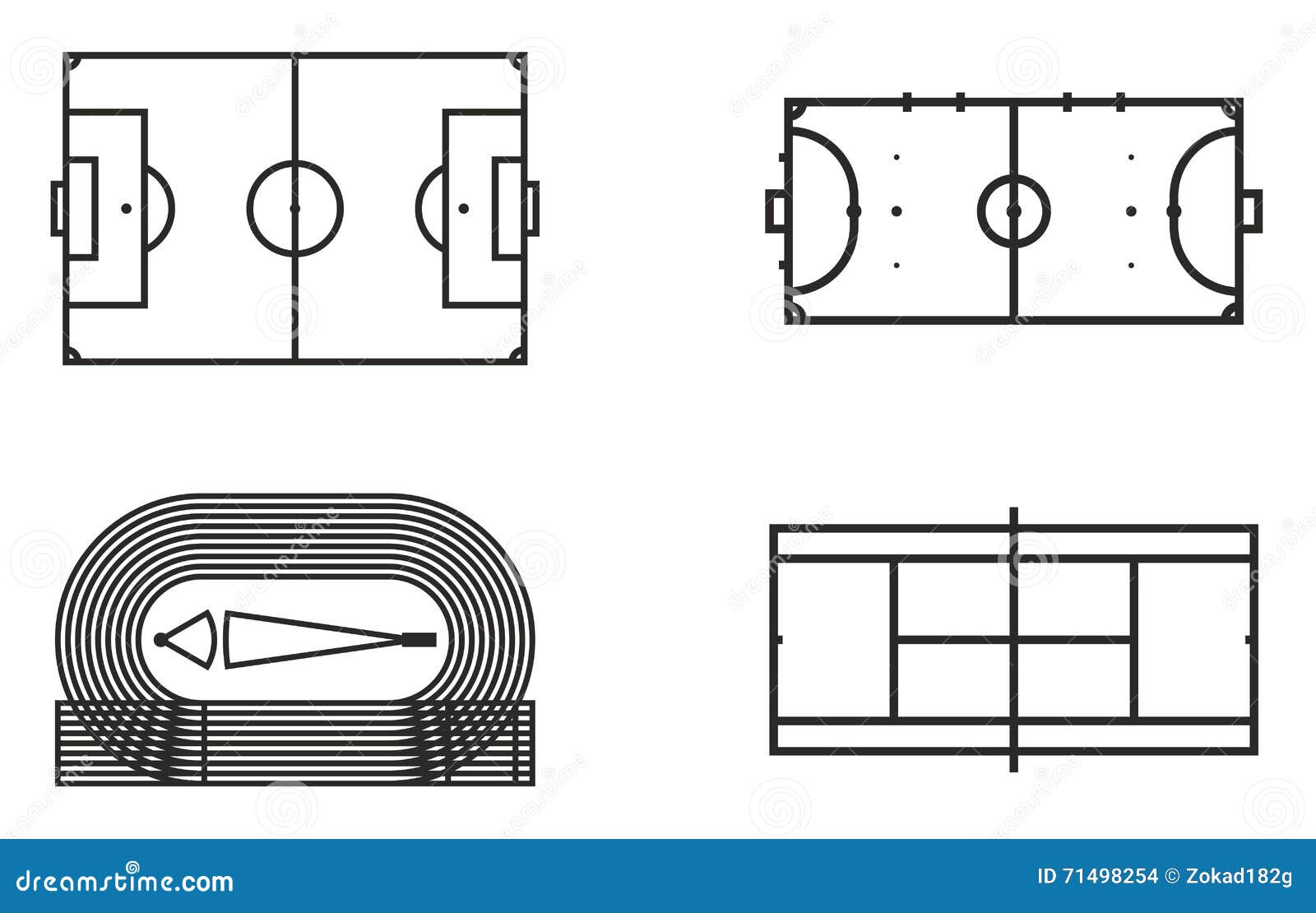 Playing Fields Icons Set 6 stock vector. Illustration of olimpycs ...
