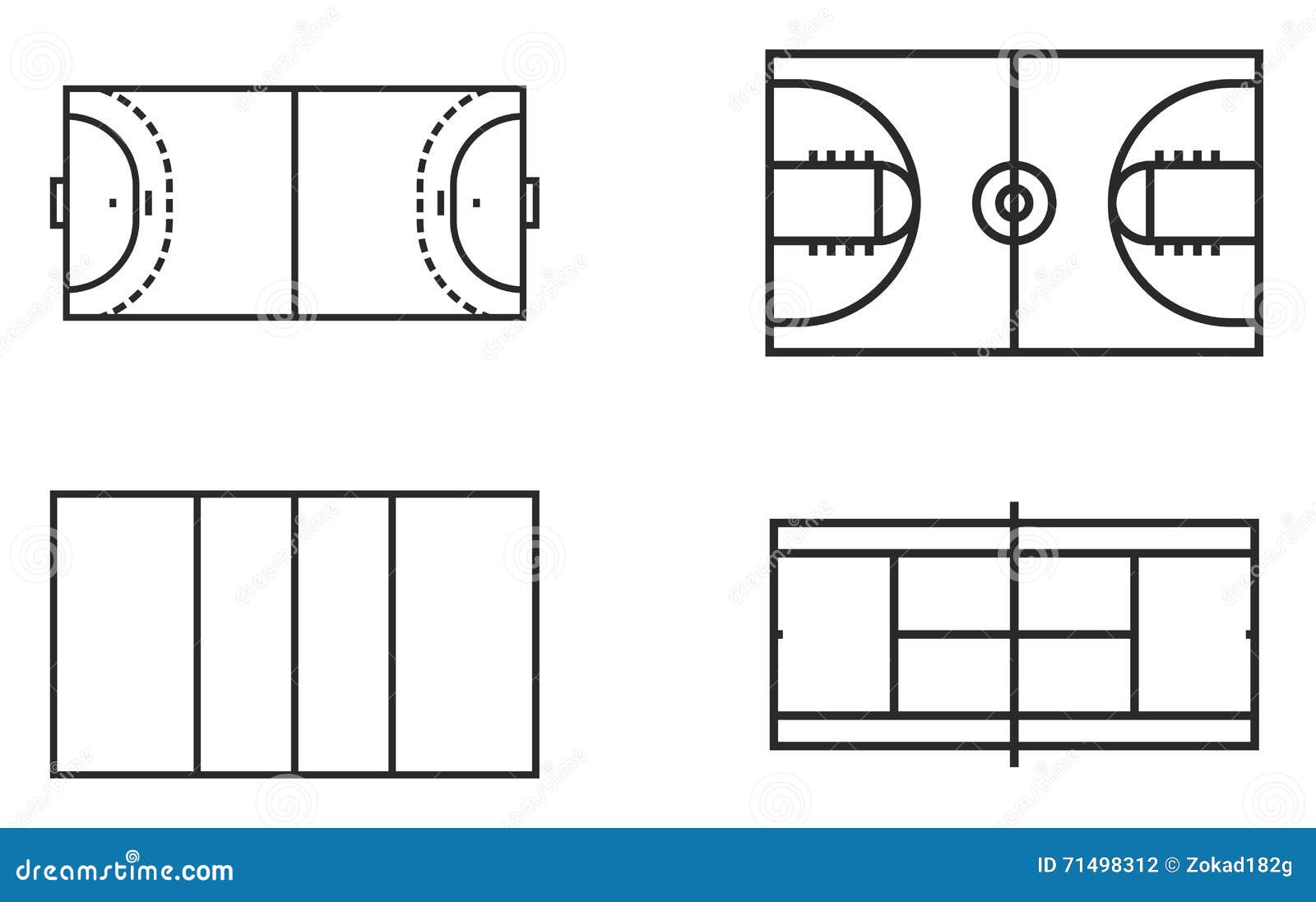 Playing Fields Icons Set 2 stock vector. Illustration of simple - 71498312