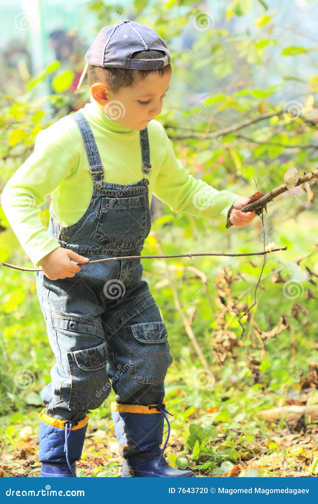 Playing with fire stock photo. Image of outdoor, playing - 7643720