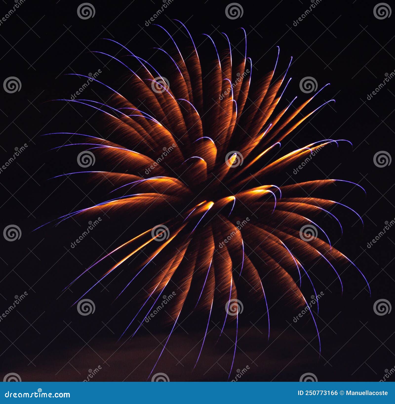 Playing with Fireworks in the Night Sky Stock Photo - Image of ...