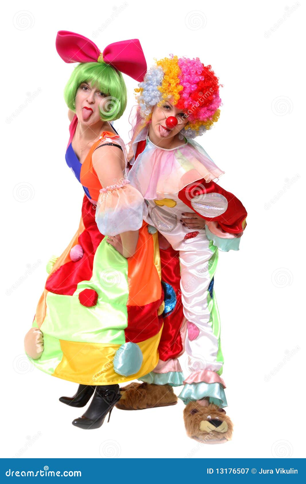 Playing fools stock image. Image of clownery, women, grin - 13176507