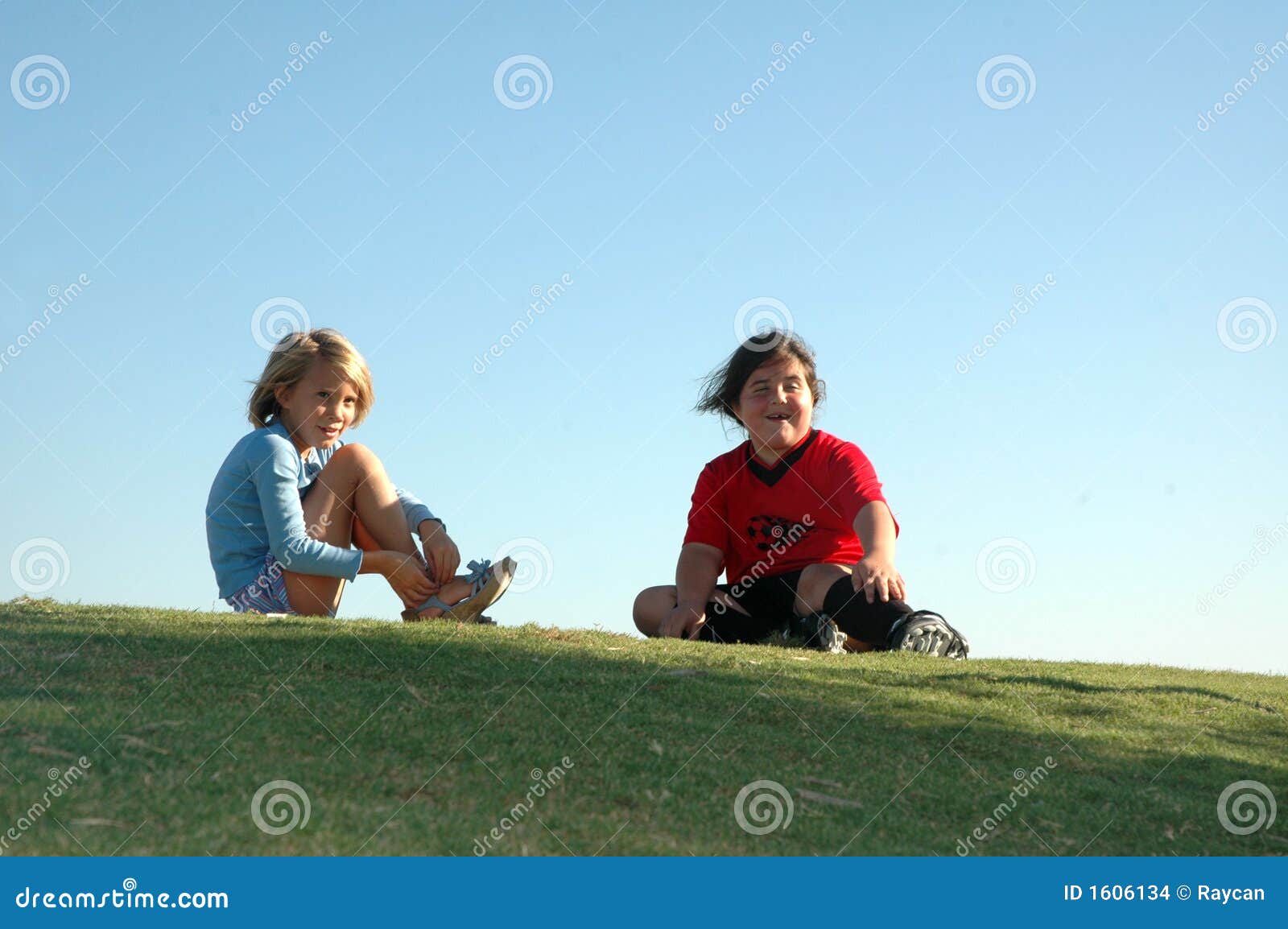 Playing with Friends stock photo. Image of grass, high - 1606134