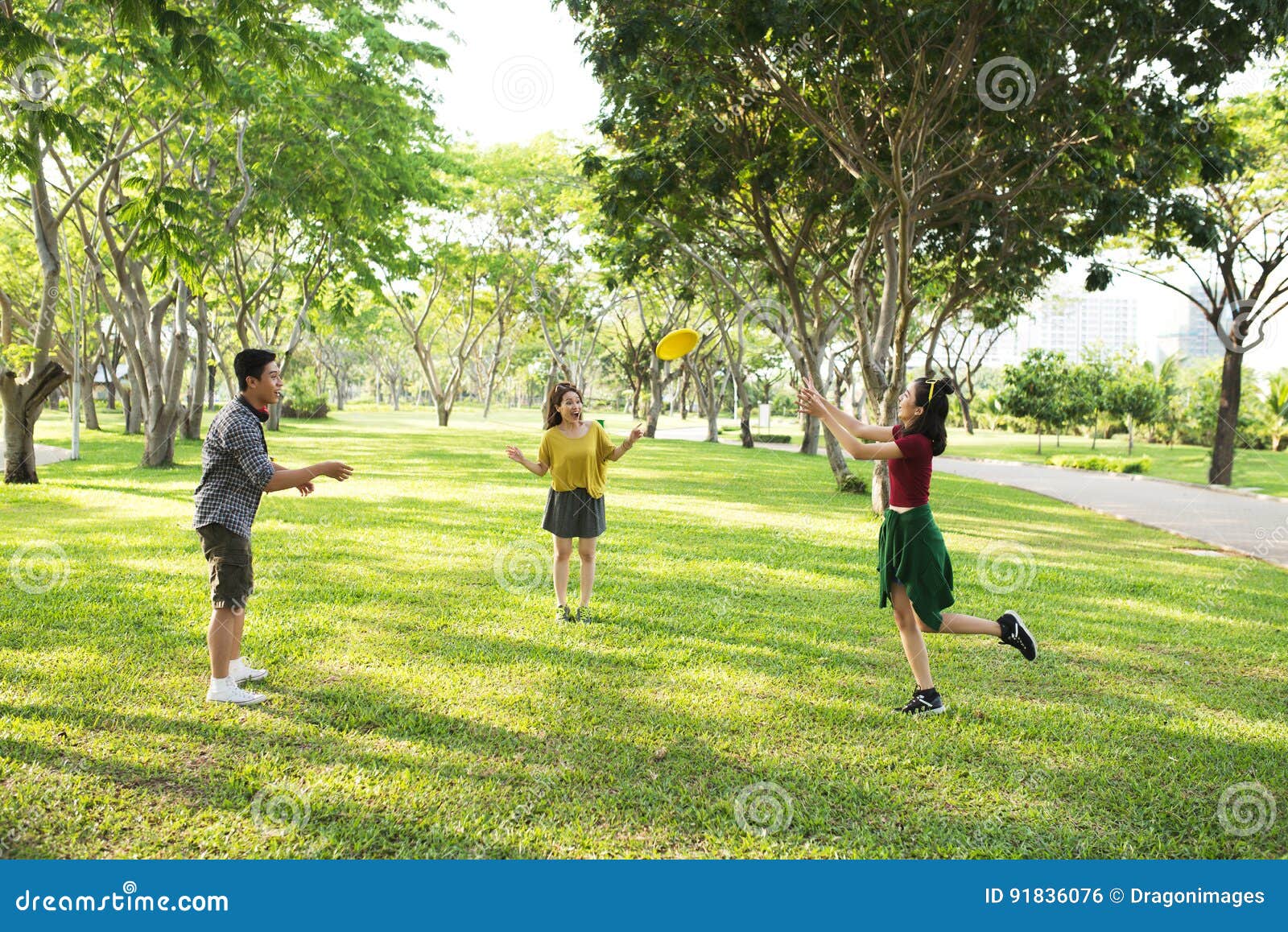 Playing frisbee stock photo. Image of youth, cheerful - 91836076