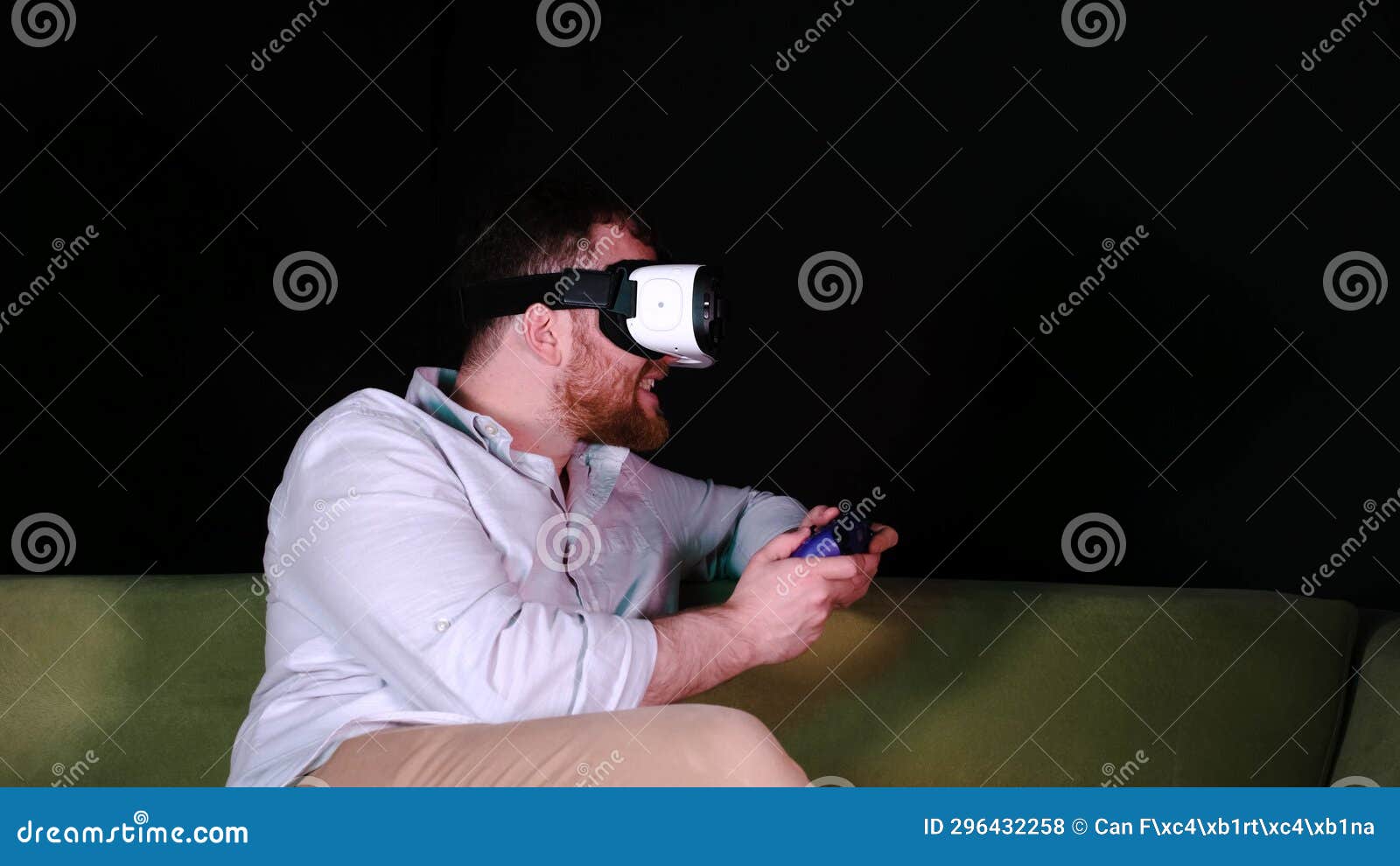 Angry Man Game Console and Vr Glasses Stock Footage - Video of cyber ...