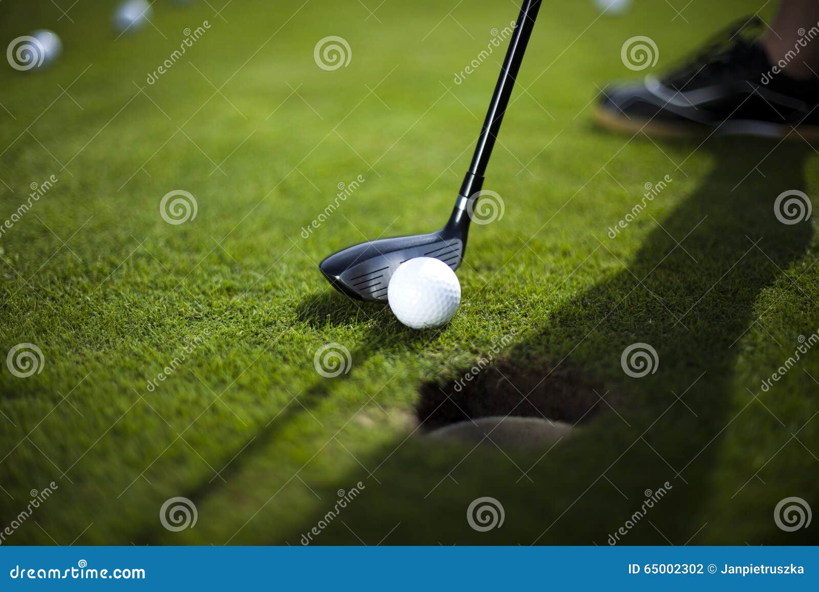 Playing golf, ball stock photo. Image of putter, outdoor - 65002302