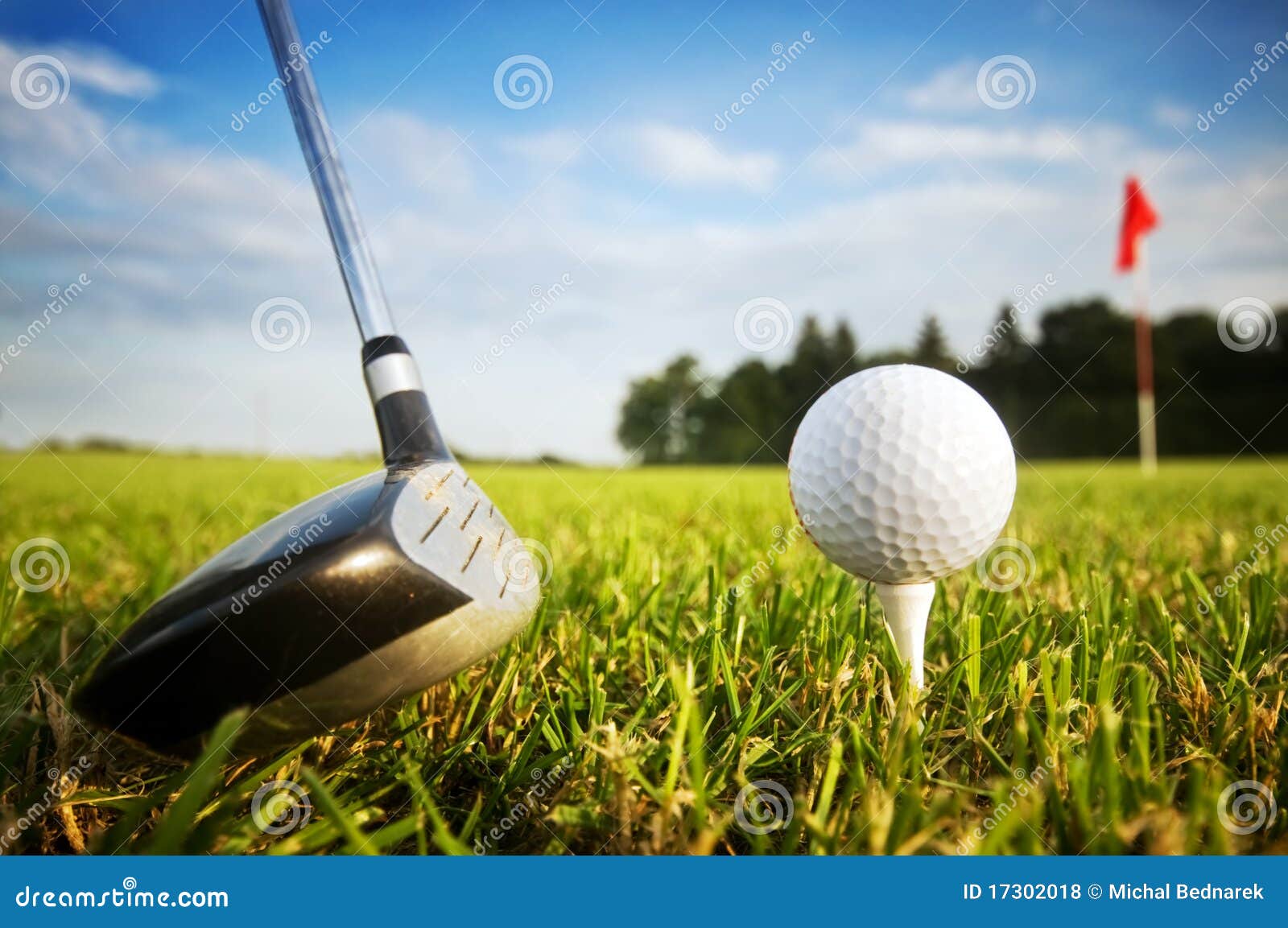 Playing Golf. Club and Ball on Tee Stock Photo - Image of outdoors ...