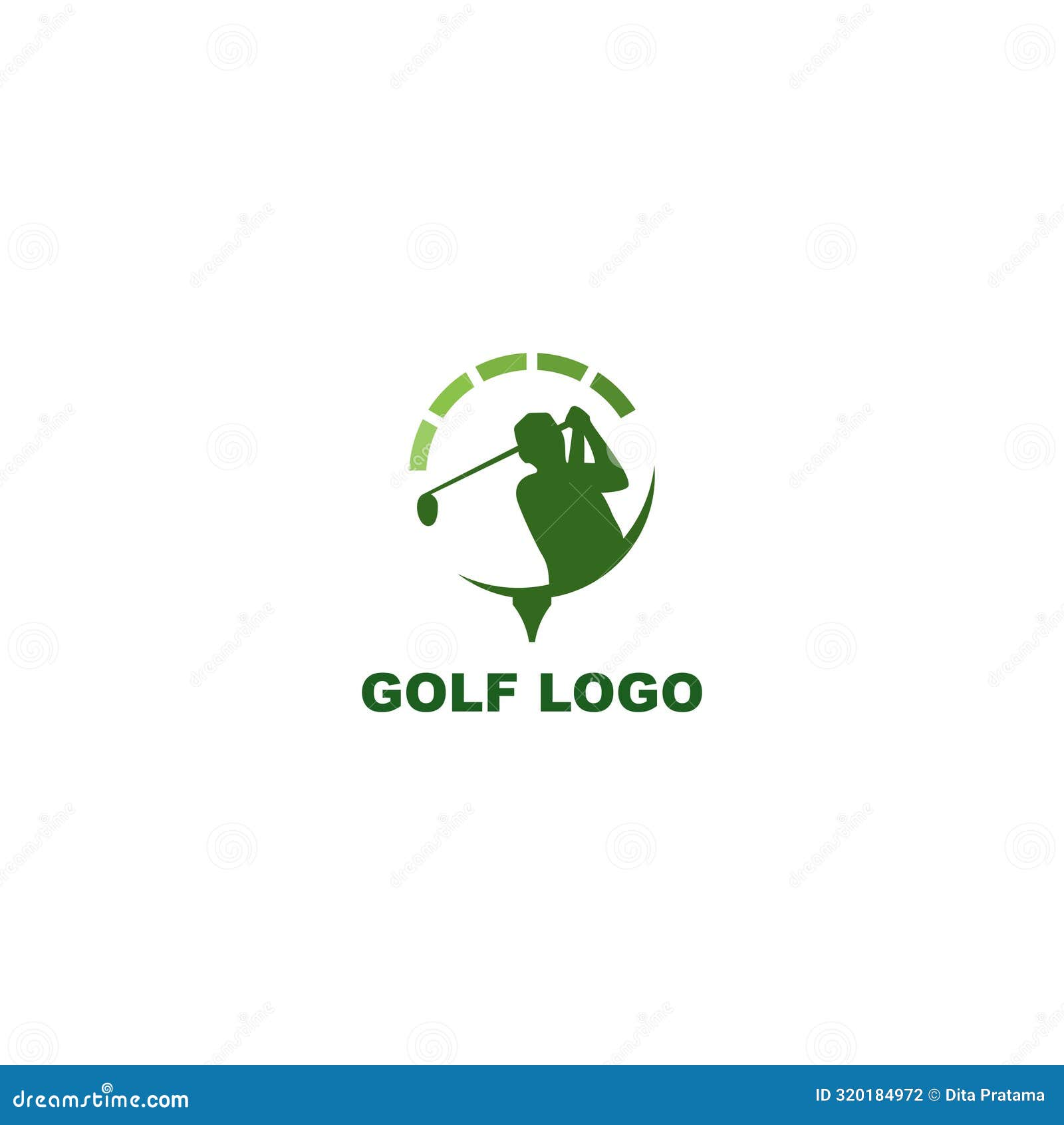 Playing Golf Logo Template, Men Outdoor Sport Activity Competition ...