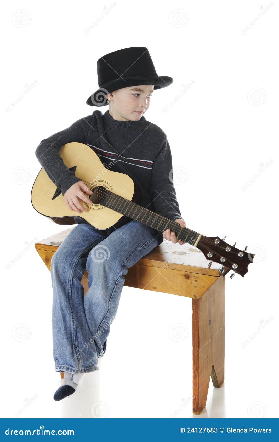 Playing Guitar stock image. Image of jeans, wooden, male - 24127683