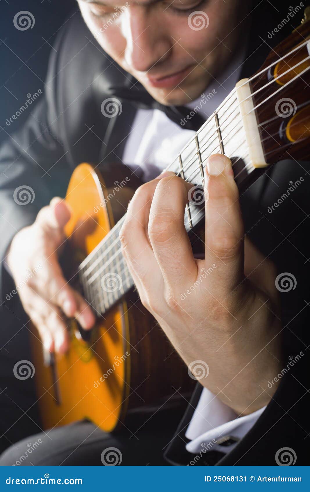 Playing the guitar stock image. Image of musical, finger - 25068131