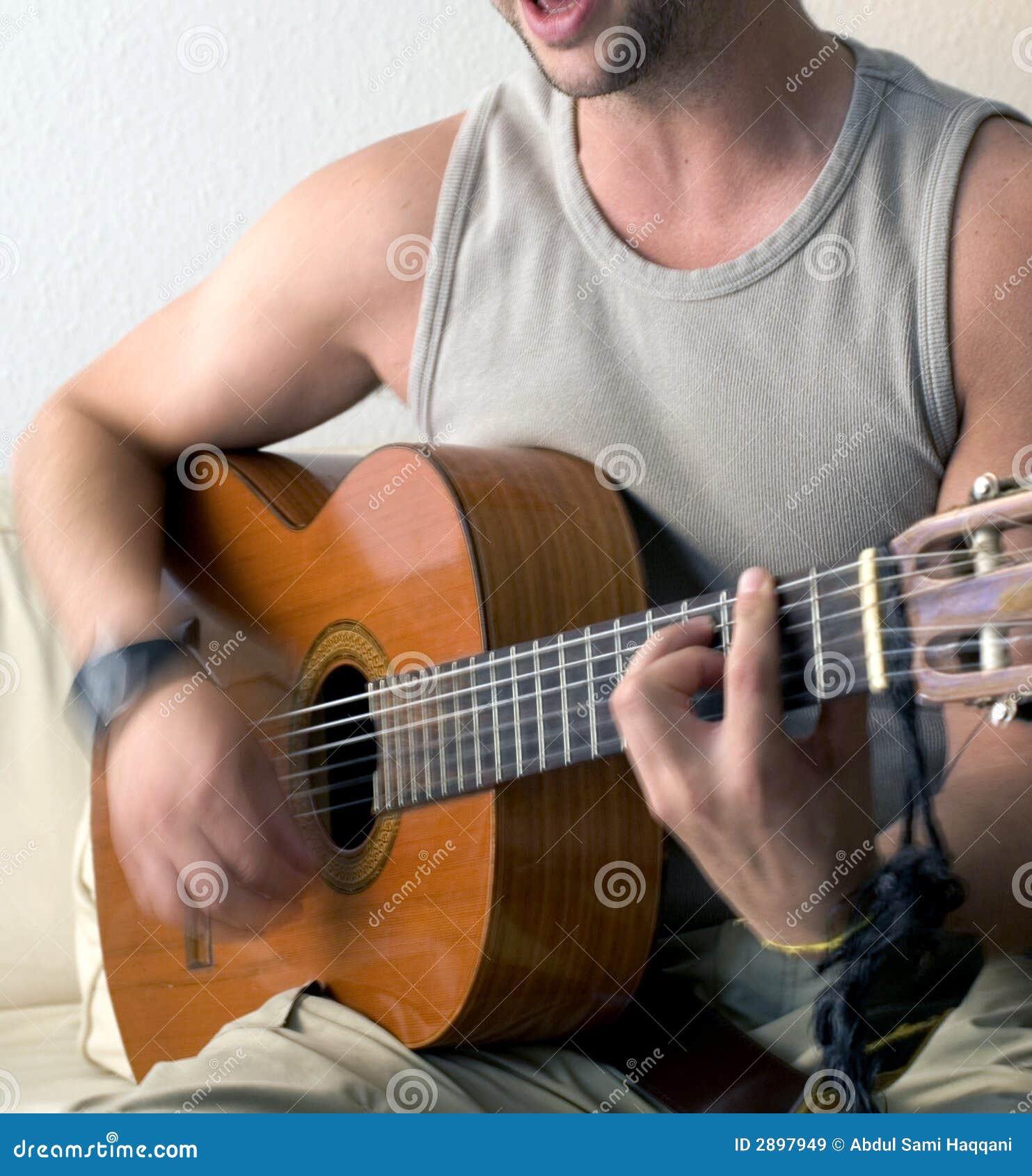 Playing guitar stock image. Image of musician, wooden - 2897949