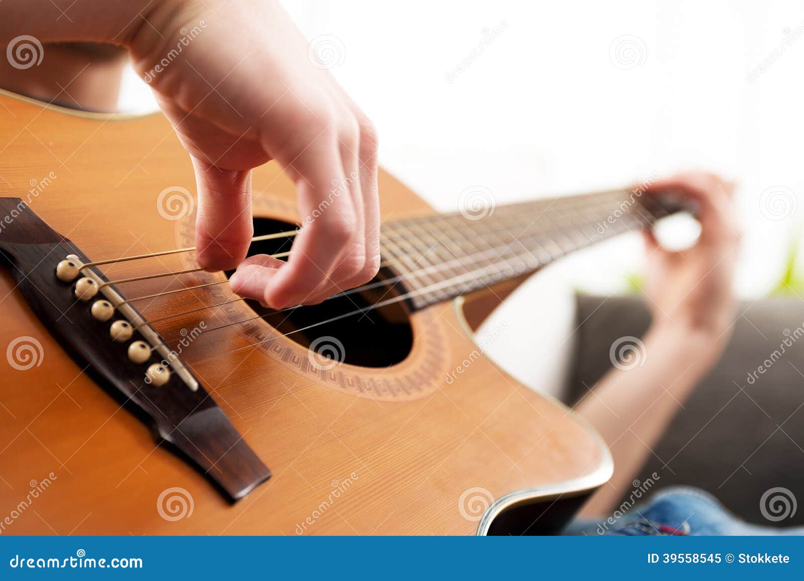 Playing guitar close-up stock image. Image of closeup - 39558545