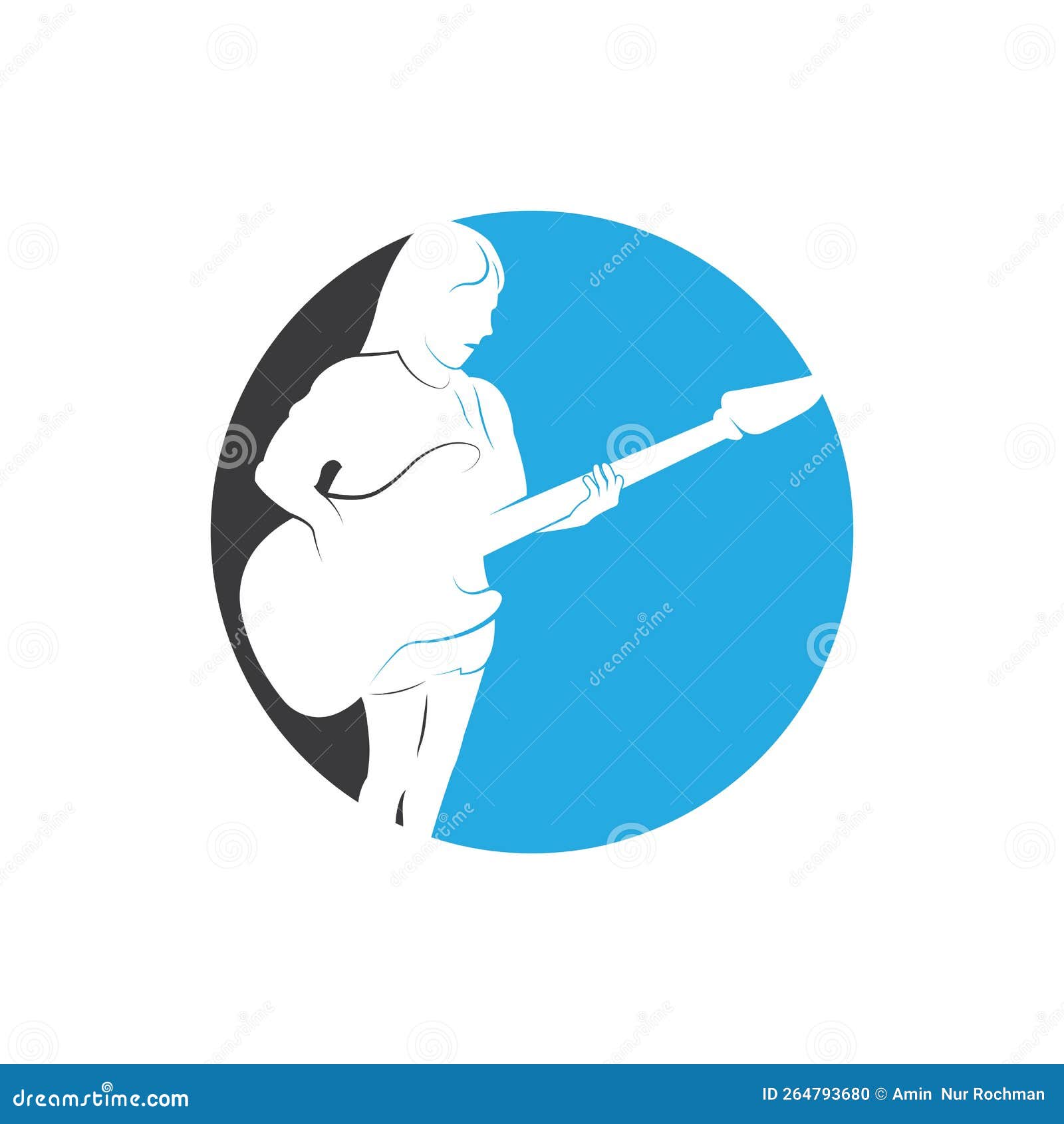 Playing Guitar Illustration Vector Design Stock Illustration ...