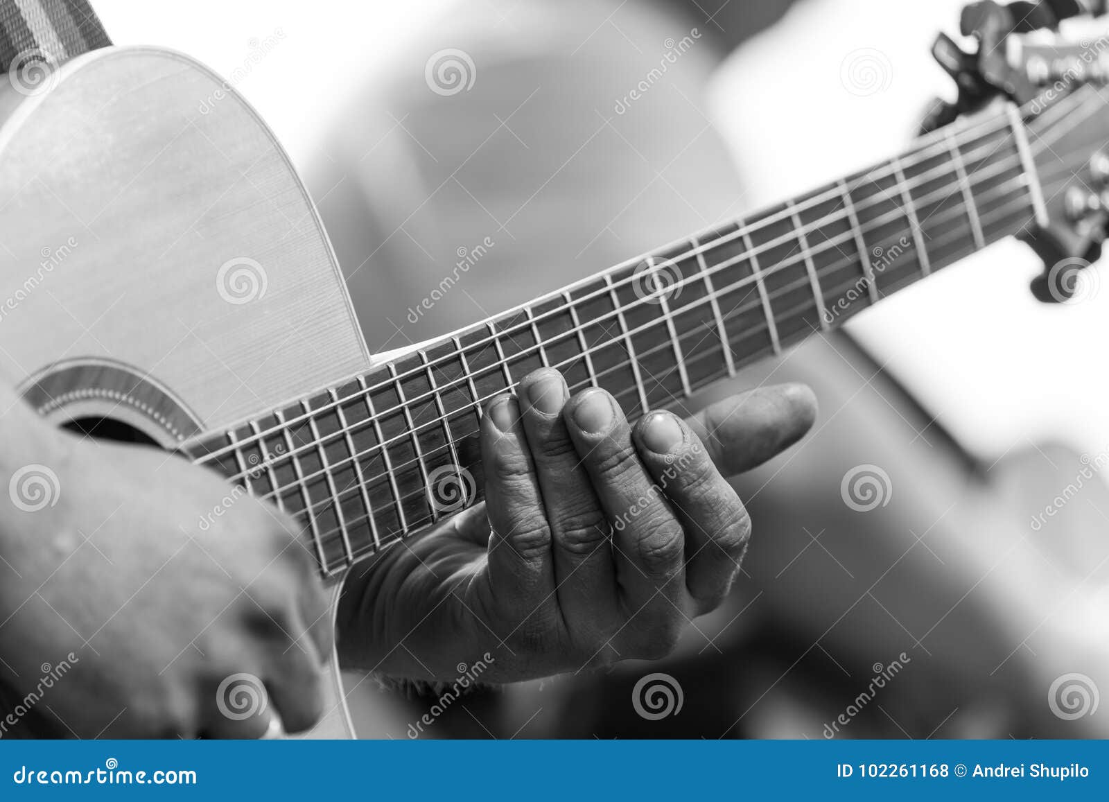 Playing guitar on stage stock photo. Image of pick, close - 102261168