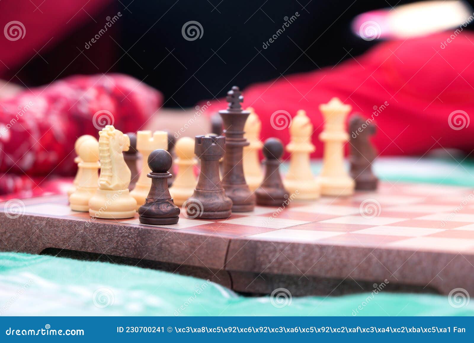 Playing International Chess on Board Stock Image - Image of lattice ...