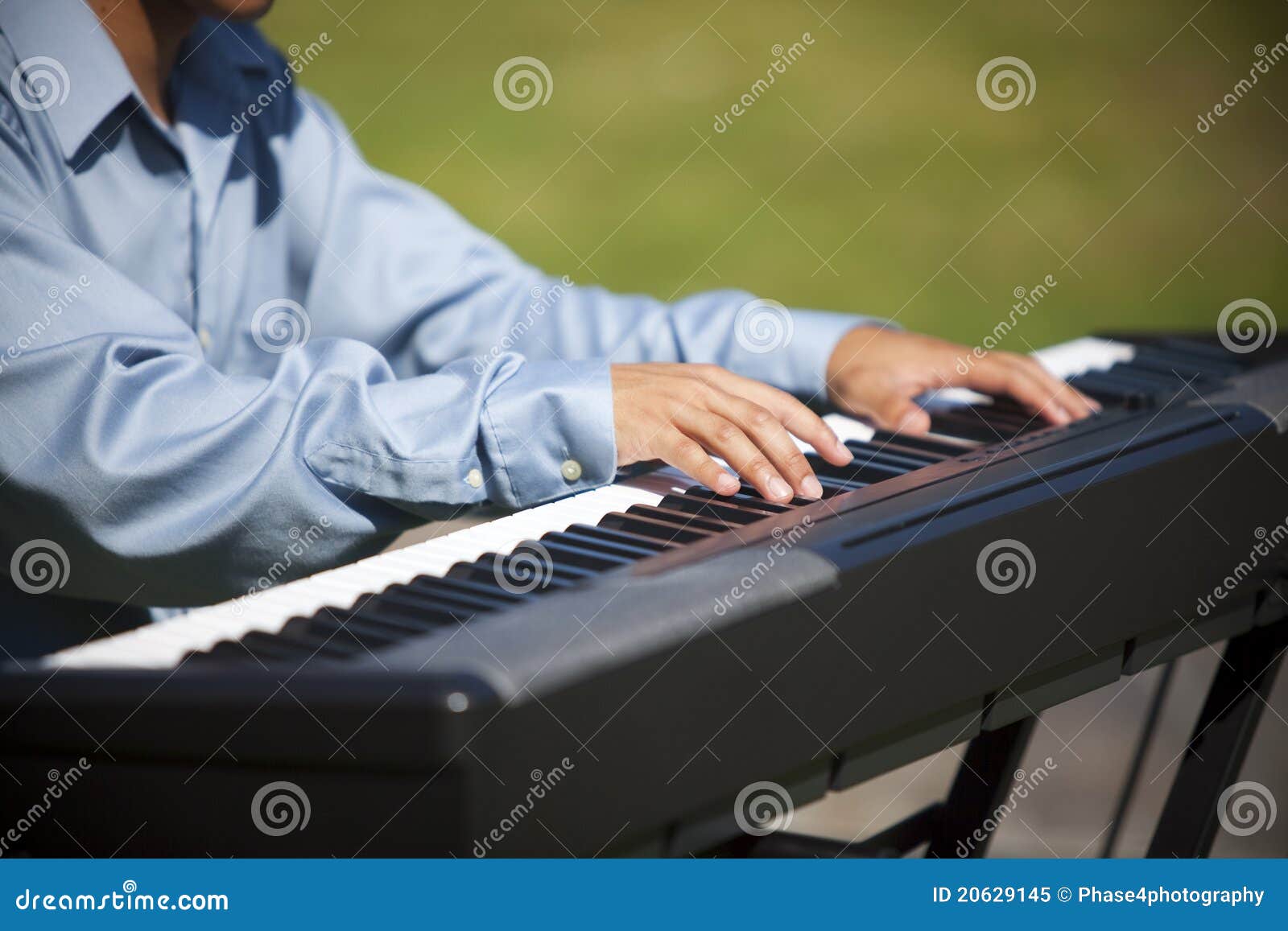 Playing a keyboard stock image. Image of electronic, blues - 20629145
