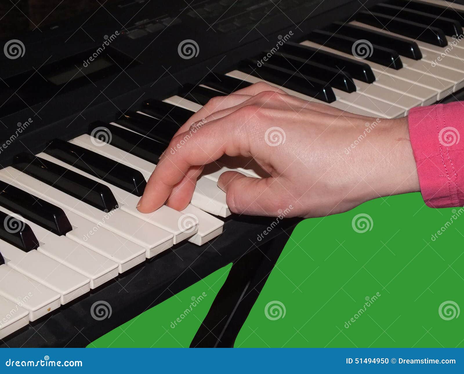 Playing Keyboard with Right Hand Stock Photo - Image of exercise ...
