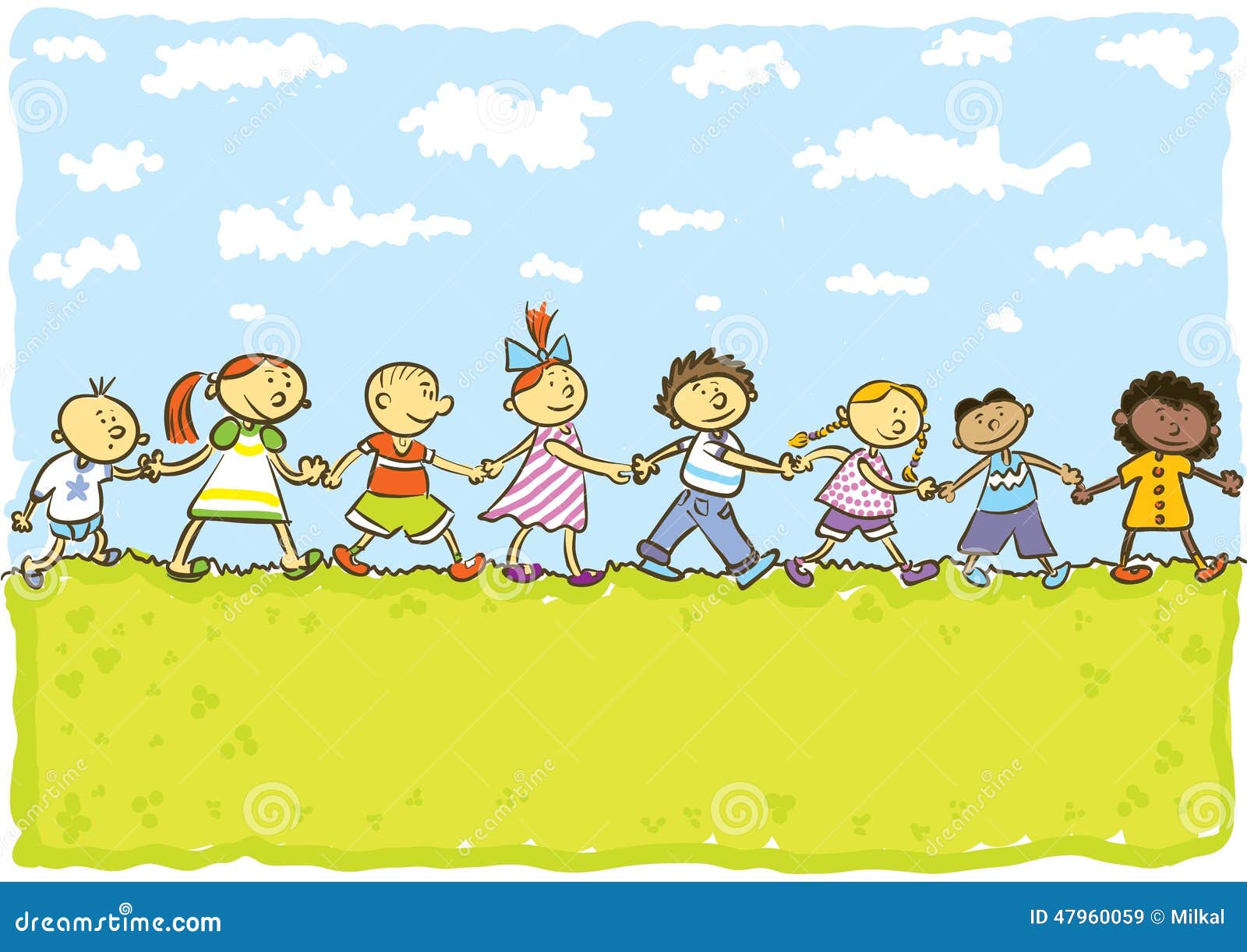 Playing kids stock vector. Illustration of blue, color - 47960059