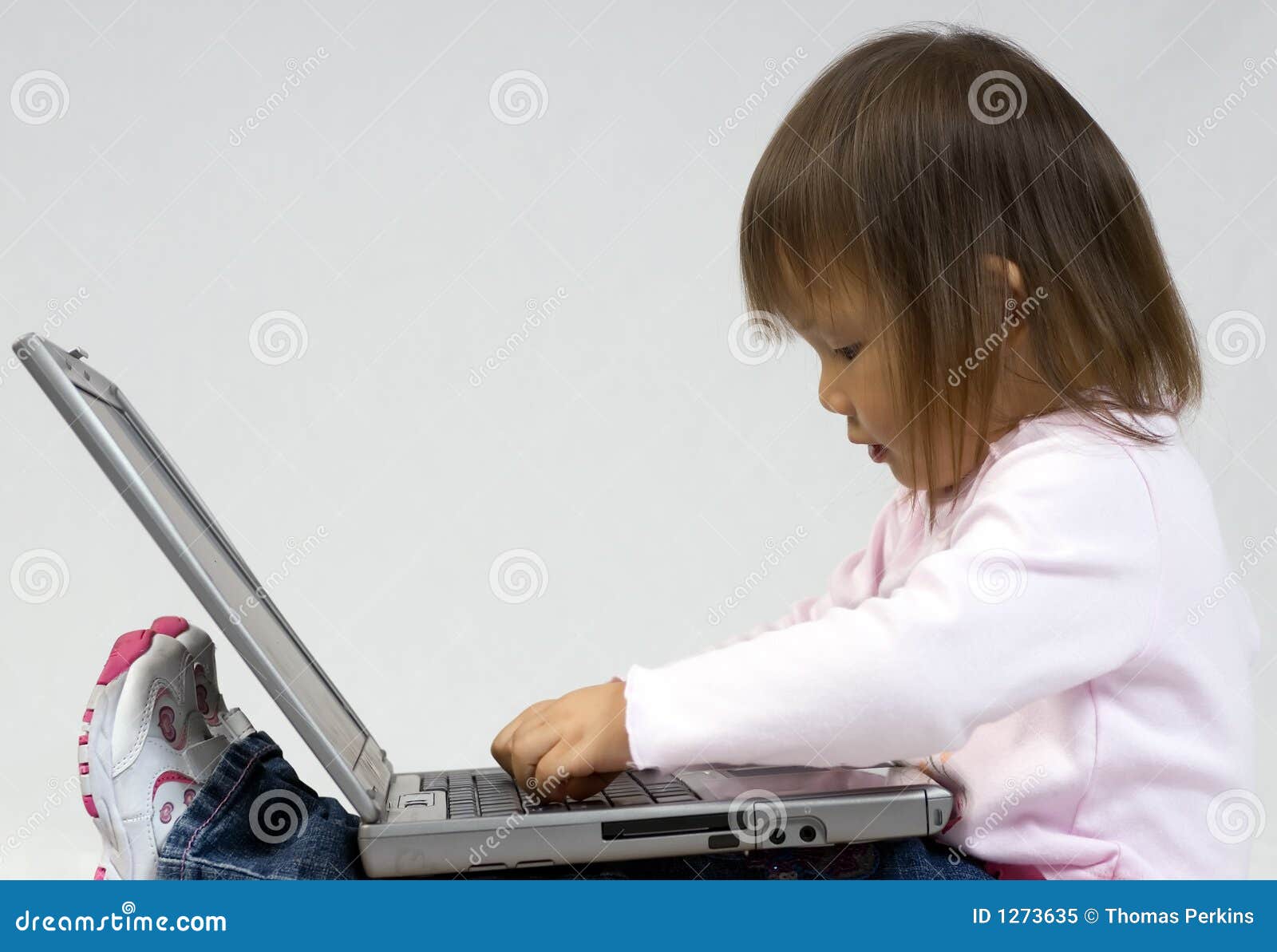 Playing With The Laptop Picture. Image: 1273635