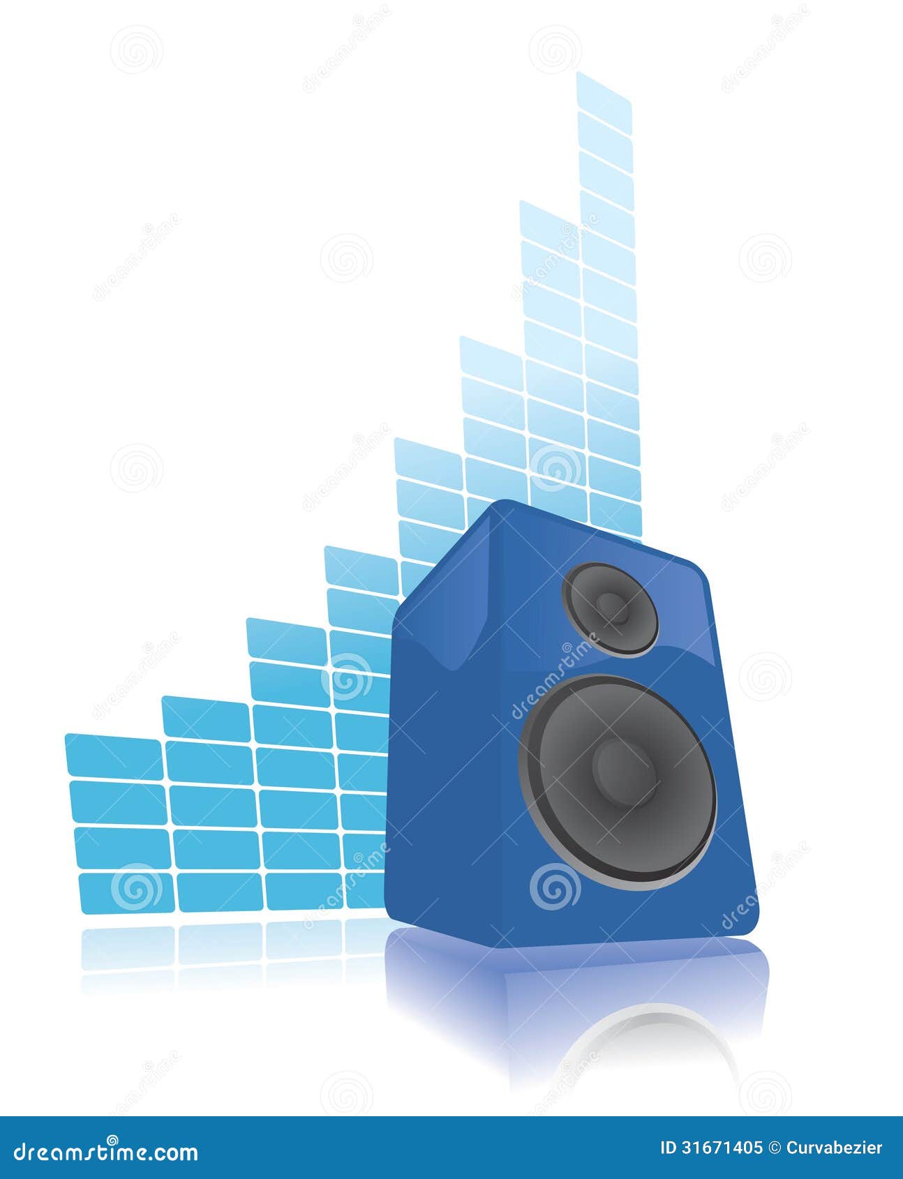 Playing loud music stock illustration. Illustration of graph - 31671405