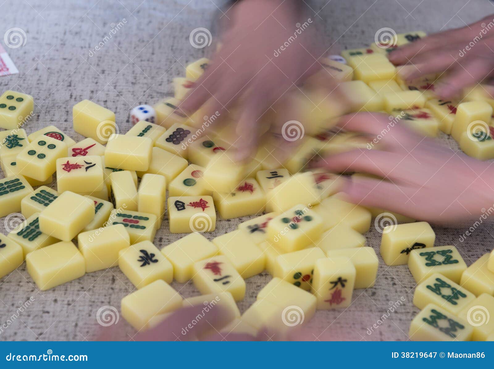 Playing Mahjong stock image. Image of amusement, culture - 38219647