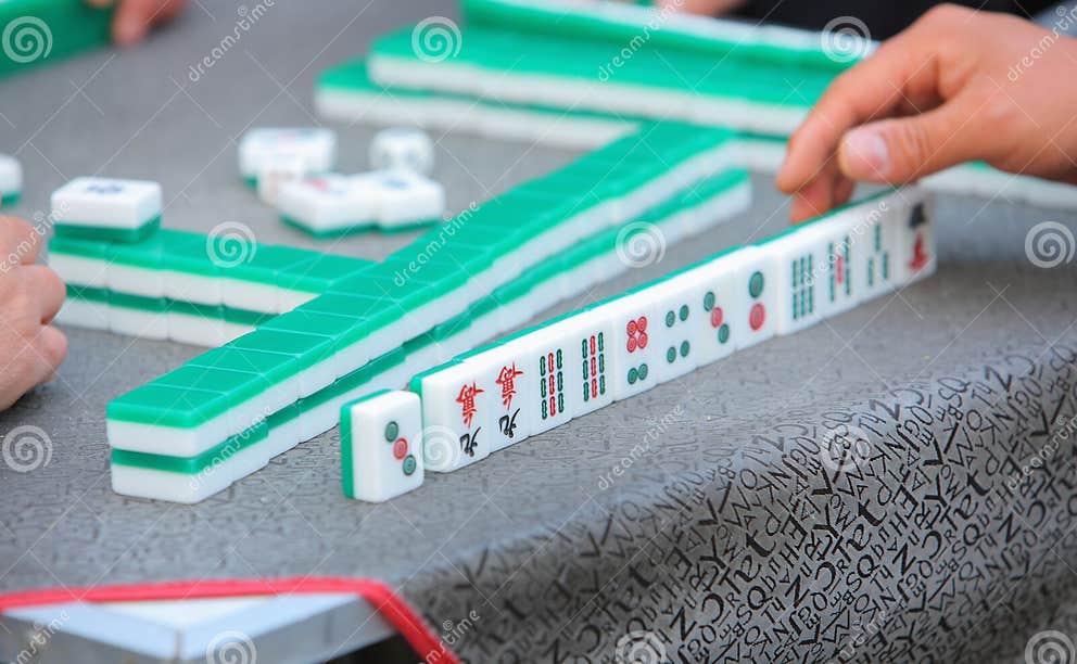 Playing mahjong stock photo. Image of closeup, chinese - 8928758