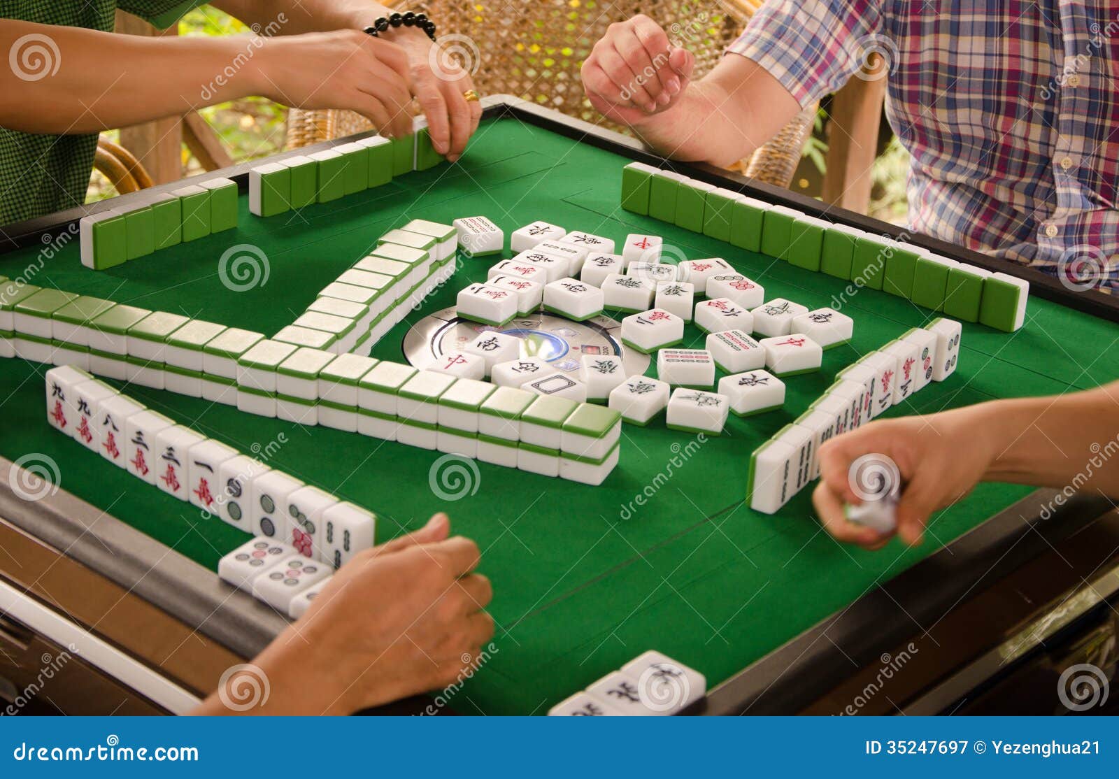 Playing mahjong stock image. Image of delight, gamble - 35247697
