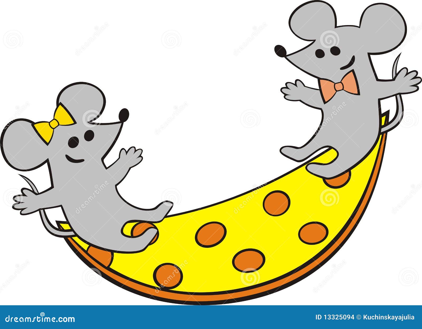 Playing mice stock vector. Illustration of rodent, pair - 13325094