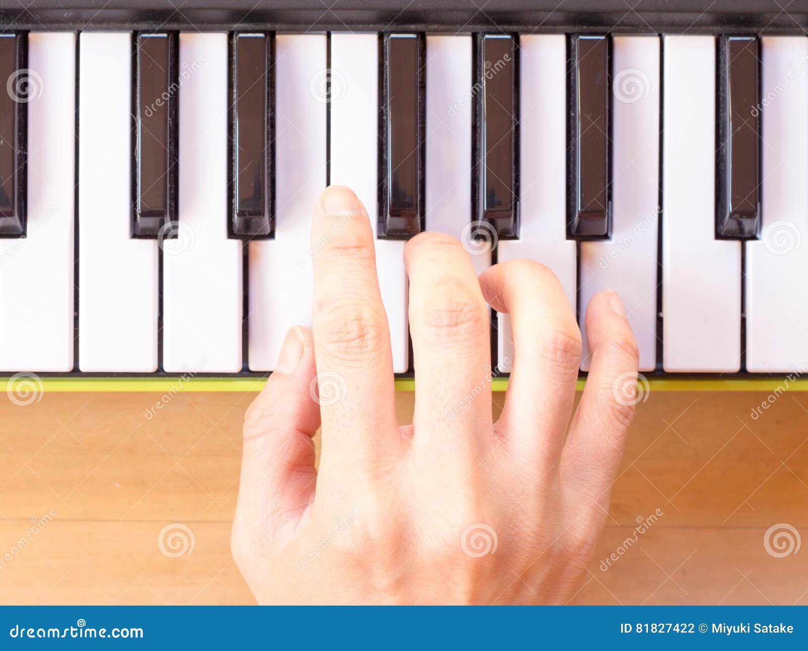 Playing Mini Digital Piano, Em Stock Photo - Image of music, white ...