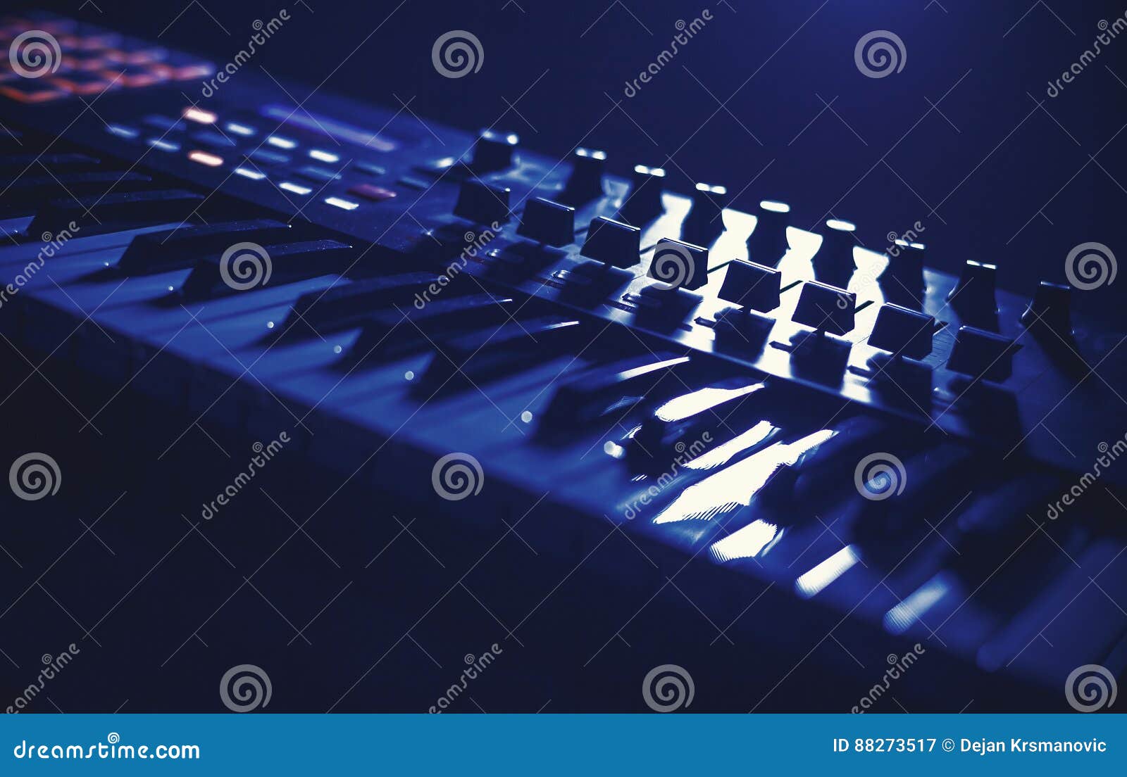 Playing Modern Midi Keyboard Stock Image - Image of modern, conceptual ...