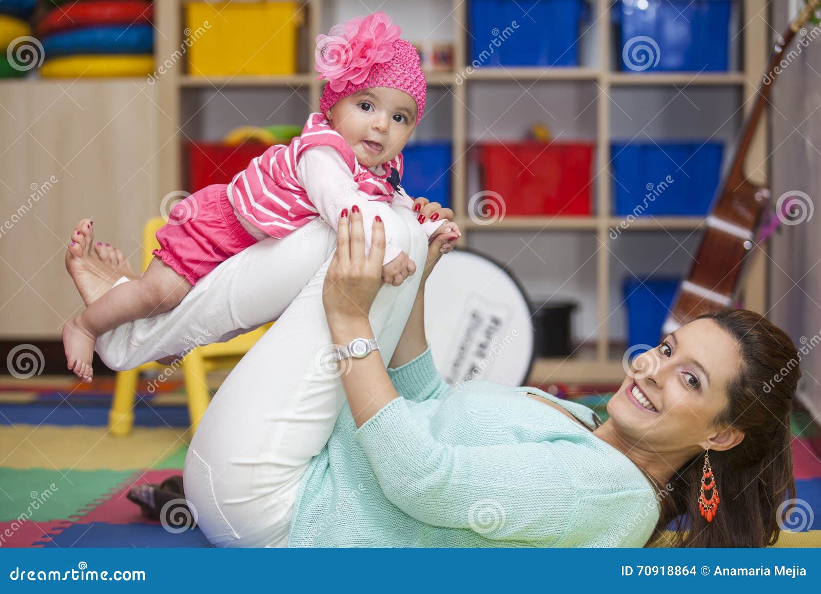 Playing with Mom stock photo. Image of playroom, family - 70918864