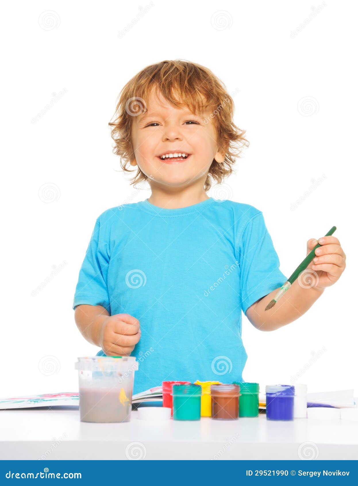 Playing with paints stock photo. Image of paintbrush - 29521990