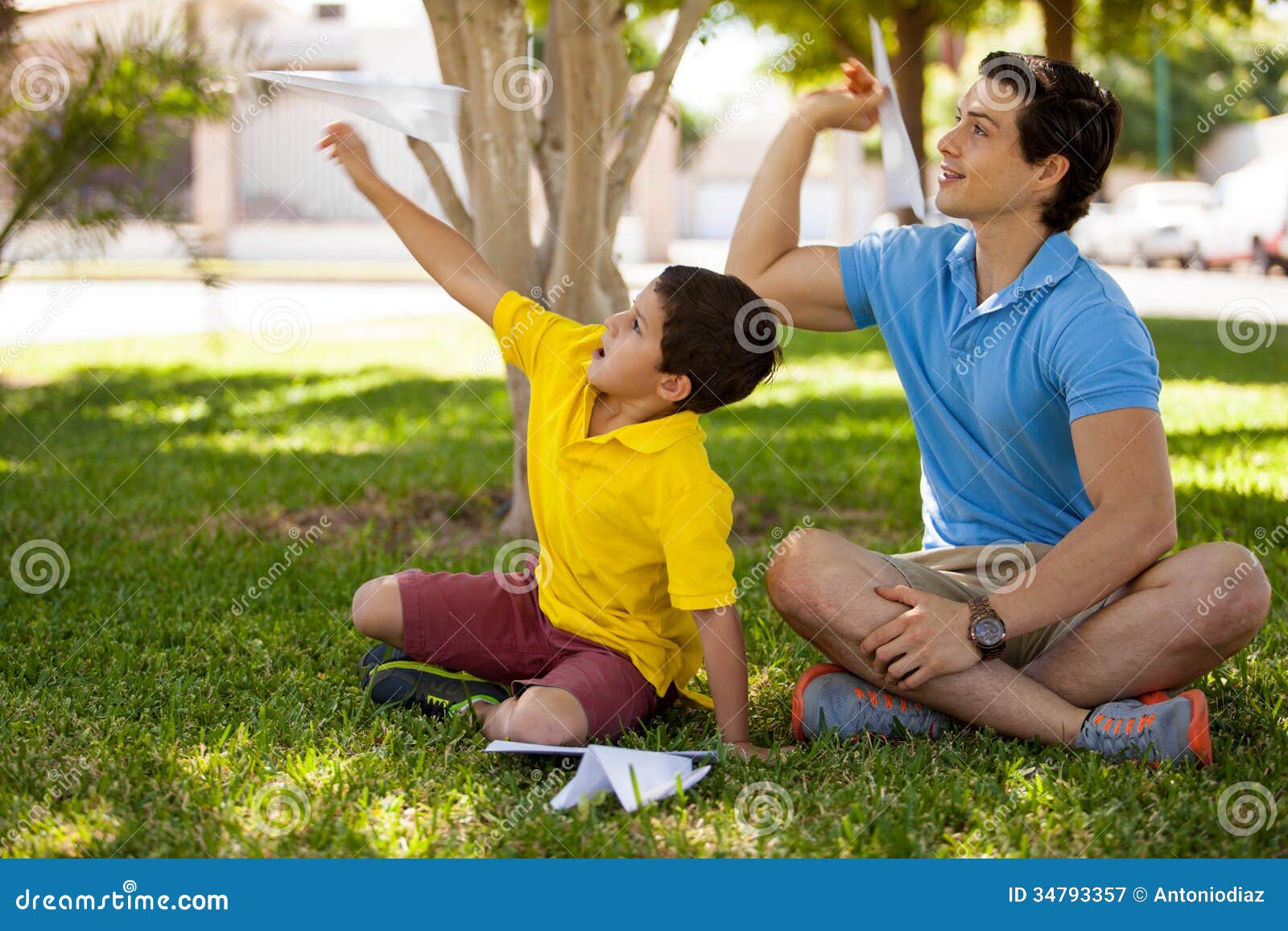 Playing with paper planes stock image. Image of residential - 34793357