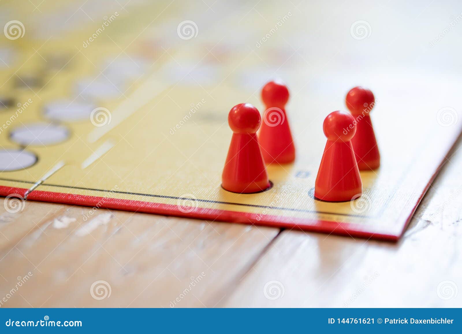 Playing a Parlor Game: Meeples on a Table, Ludo Stock Image - Image of ...