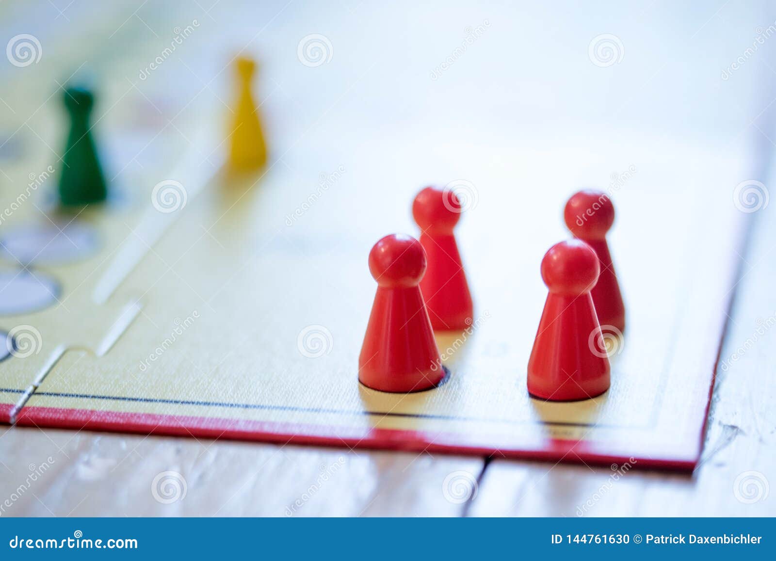 Playing a Parlor Game: Meeples on a Table, Ludo Stock Photo - Image of ...