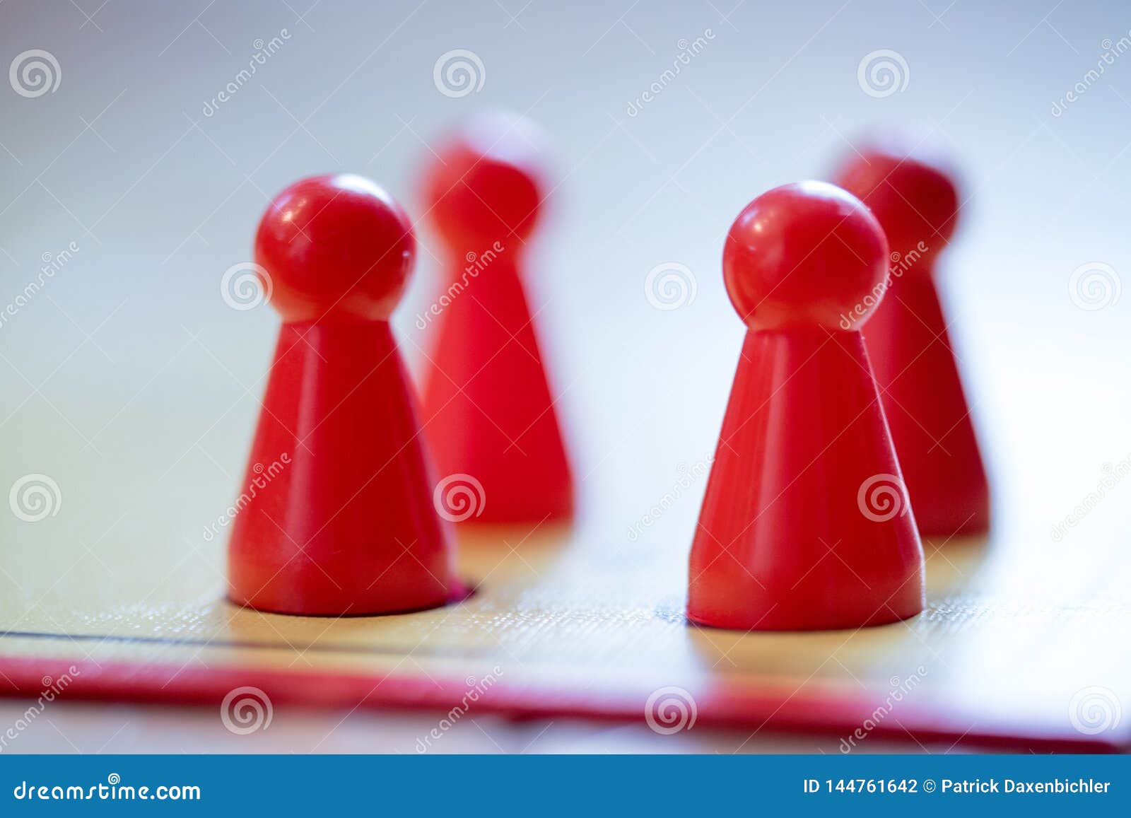 Playing a Parlor Game: Meeples on a Table, Ludo Stock Photo - Image of ...