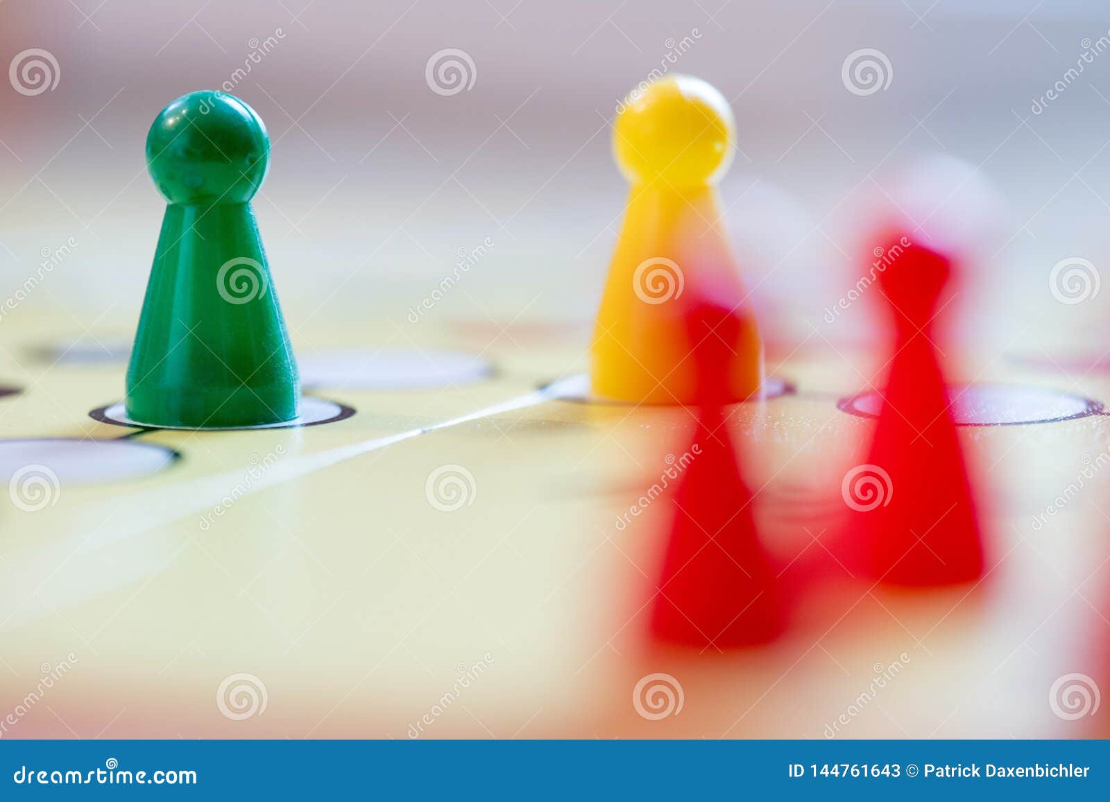 Playing a Parlor Game: Meeples on a Table, Ludo Stock Image - Image of ...