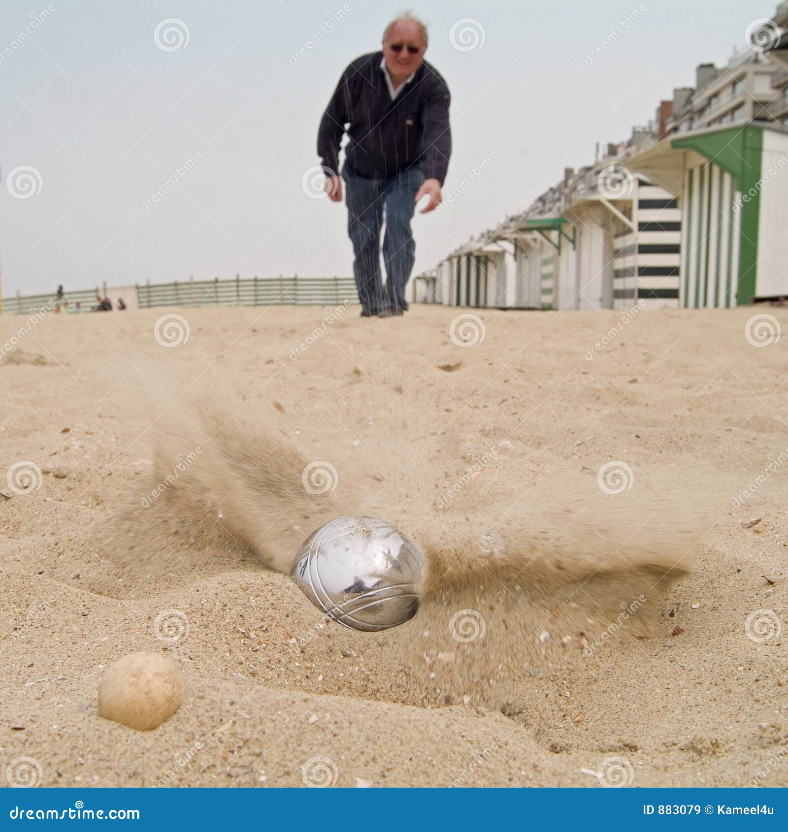 Playing Petanque on the Beach Stock Image - Image of active, recreation ...