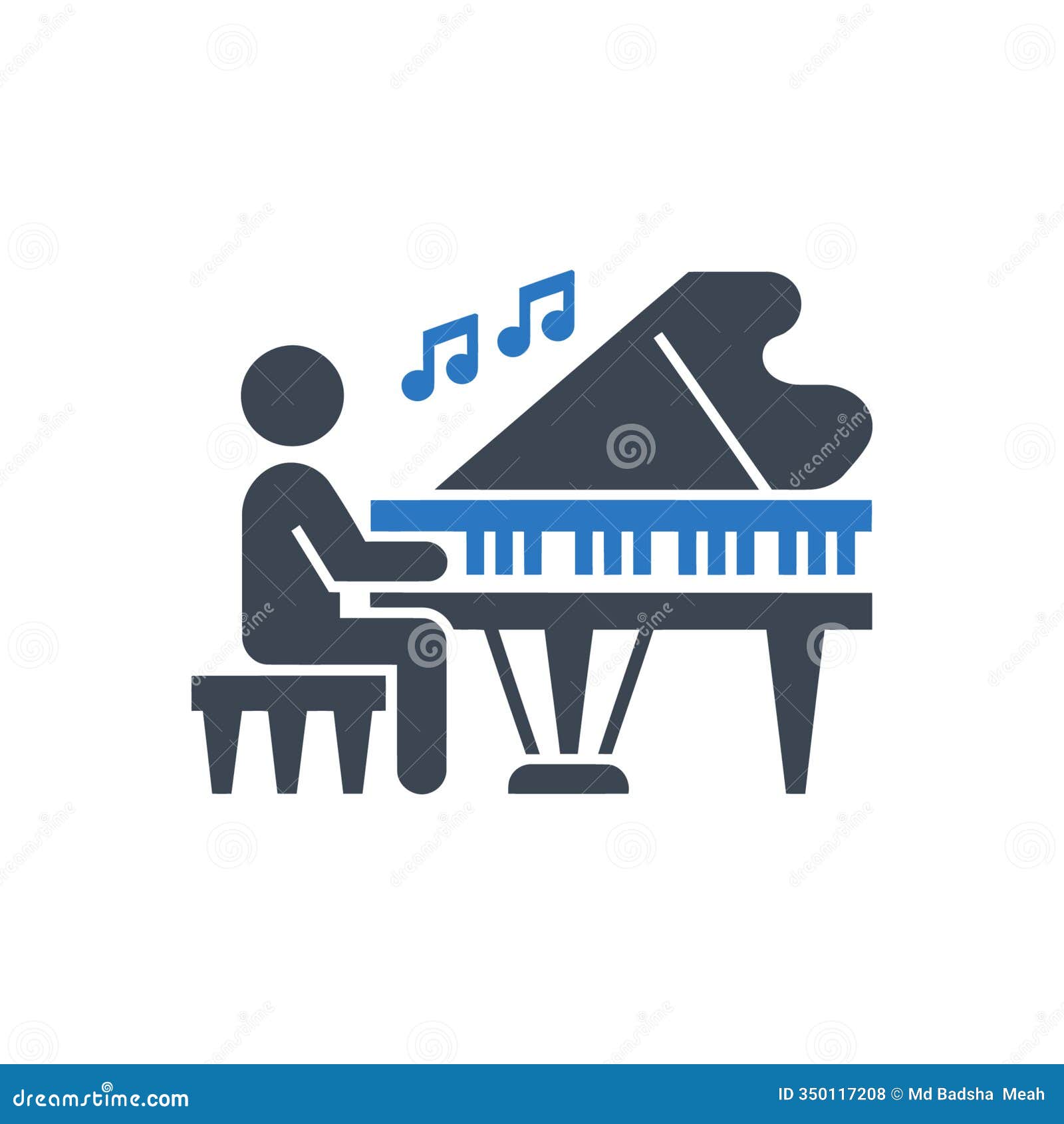 Piano Icon Vector. Piano Illustration Sign. Music Symbol. Solfeggio ...