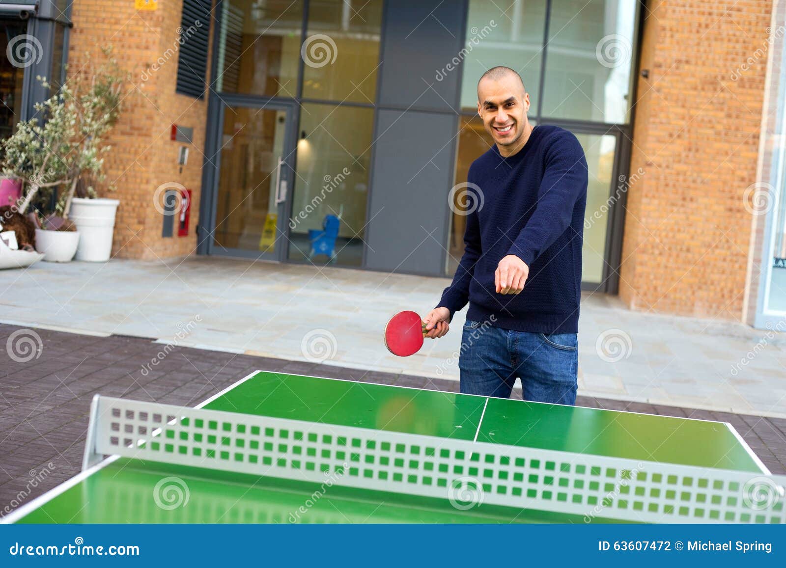 Playing ping pong stock photo. Image of lifestyle, celebration - 63607472