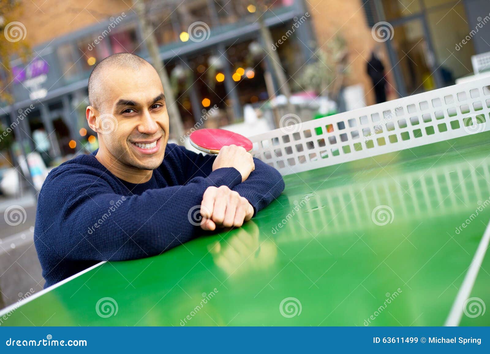 Playing ping pong stock image. Image of entertainment - 63611499