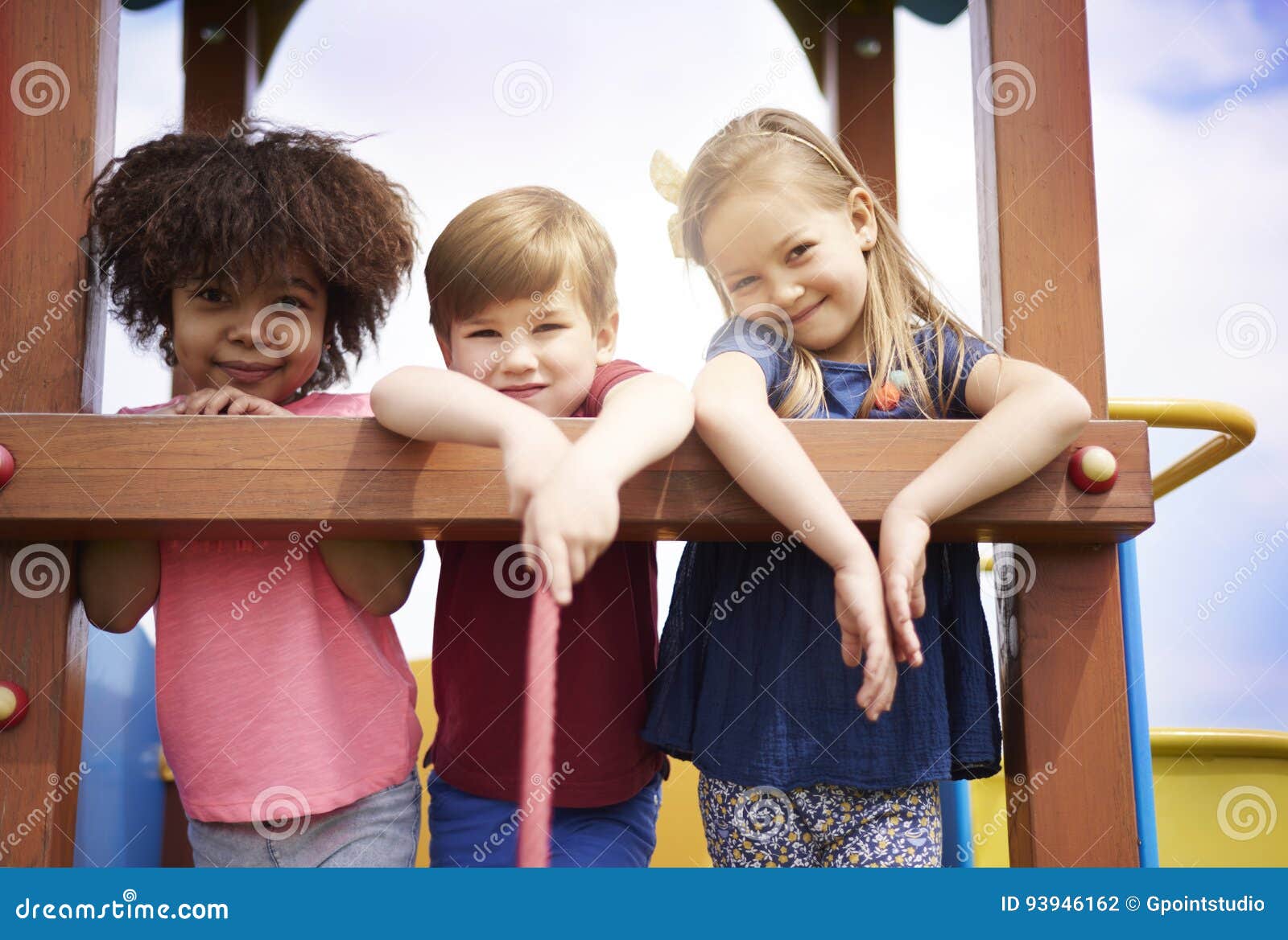 Playing on the playground stock photo. Image of children - 93946162