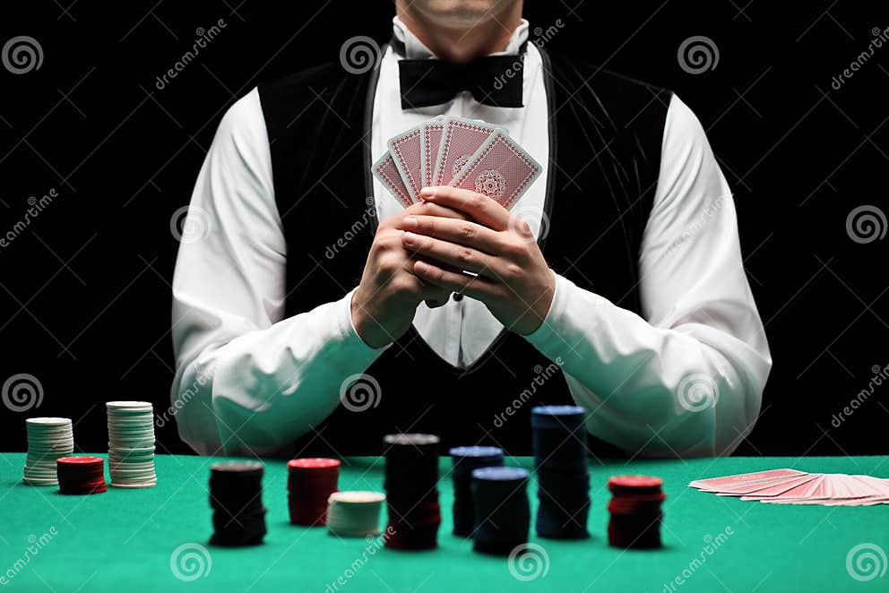 Playing poker stock image. Image of fortune, holdem, green - 17493029