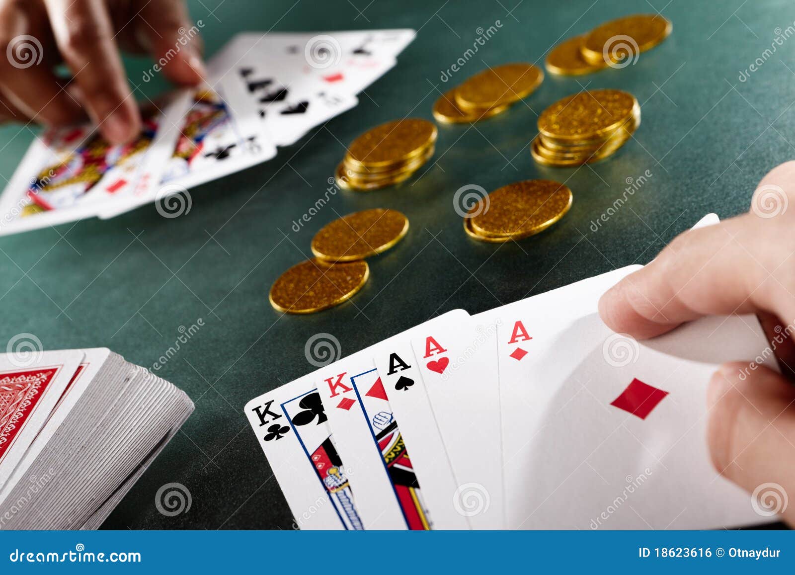 Playing poker stock photo. Image of coins, hand, gamble - 18623616