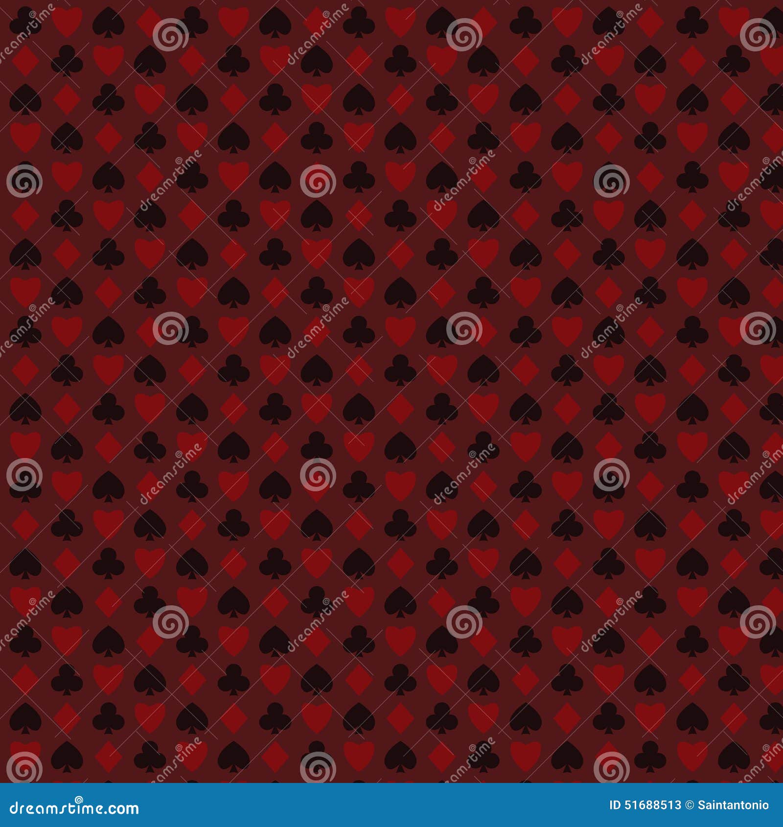 Playing, Poker, Blackjack Cards Symbol Seamless Pattern Red Stock ...