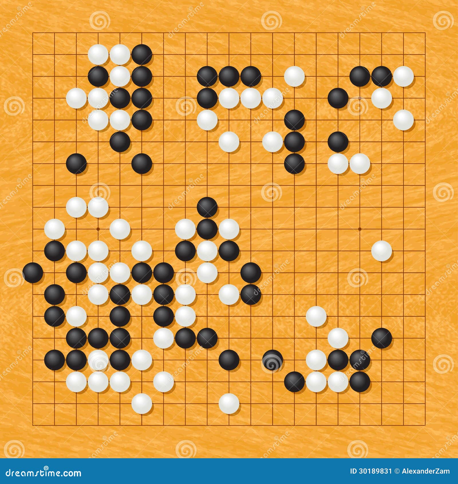 Go game stock vector. Illustration of oriental, play - 30189831