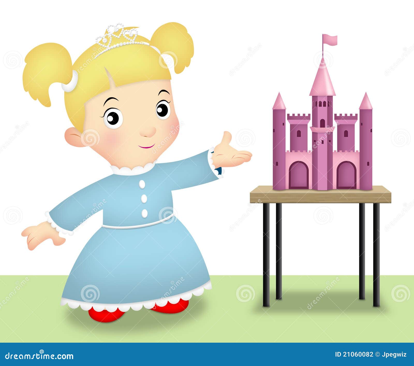 Playing Princess stock illustration. Illustration of cartoon - 21060082